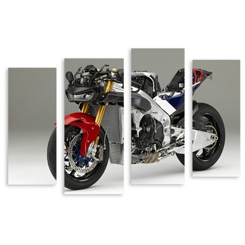 Модульная картина на холсте "Мотоцикл" 120x83 см