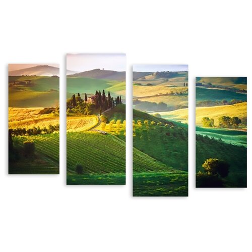 Модульная картина на холсте "Осенняя Тоскана" 150x98 см