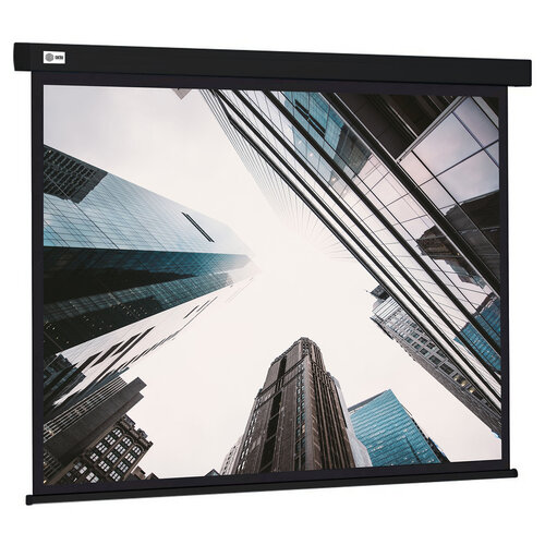Рулонный черный экран cactus Wallscreen CS-PSW-124x221, 100", черный
