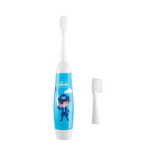 Зубная щетка электрическая детская Chicco синяя 3г+ 00008545000000