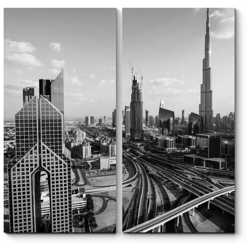 Модульная картина Строгий Даунтаун, Дубай 40x40