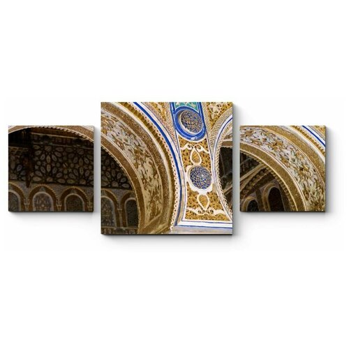 Модульная картина Декорированные подковы арки100x43