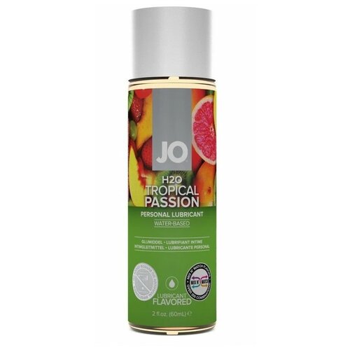 Гель-крем-смазка  JO H2o Tropical Passion на водной основе, 80 г, 60 мл, тропические фрукты, 1 шт.