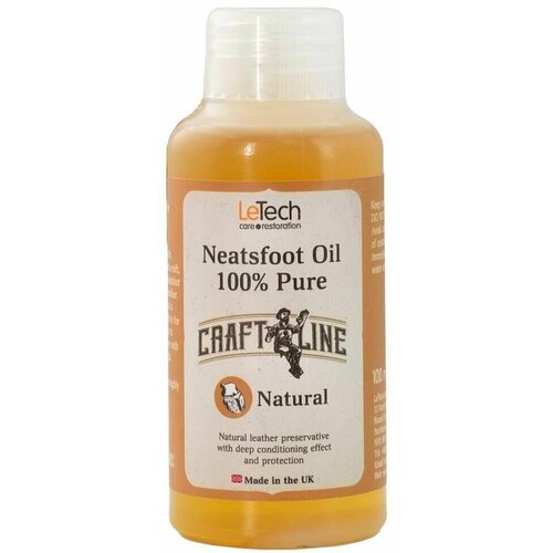 Масло костное для кожи с запахом Natural, LeTech, Neatsfoot Oil Leather 100% Pure, 100ml