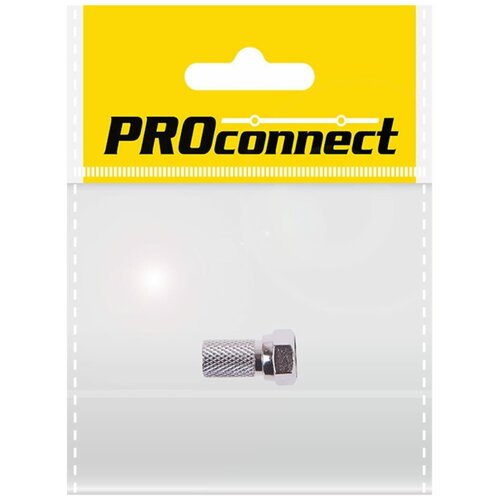 Разъем антенный на кабель, штекер F для кабеля SAT (с резиновым уплотнителем), (1шт.) (пакет) Proconnect, 1шт