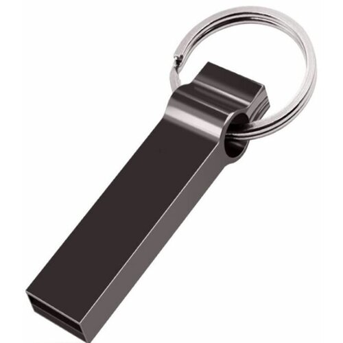 USB Флешка металлический брелок с кольцом темный 64 ГБ
