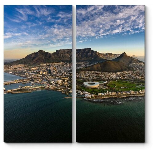 Модульная картина Потрясающая панорама Кейптауна 110x110