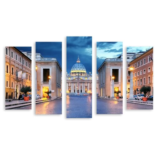 Модульная картина на холсте "Ватикан" 120x75 см