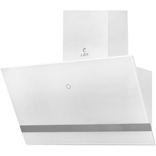 Наклонная вытяжка LEX Touch Eco 600, цвет корпуса белый, цвет окантовки/панели белый