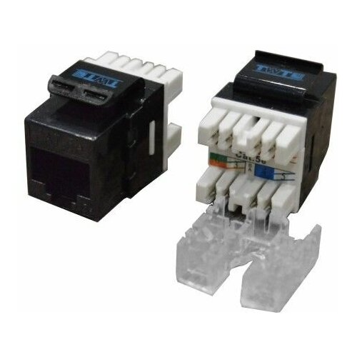 Модуль Lanmaster Keystone RJ45, Cat.5E, UTP, 180 градусов, черный