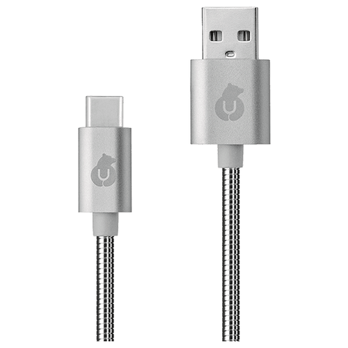 Кабель uBear Force USB - USB-C (DC08), серебристый