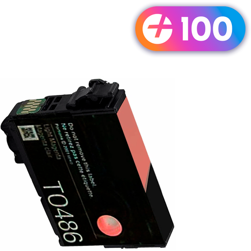 Картридж для Epson T0483, Epson Stylus Photo R200, R220, R300, RX600, R340 и др. с краской (тонером) светло-пурпурный новый заправляемый