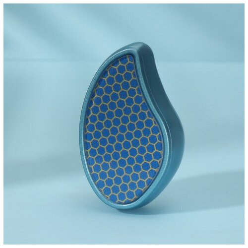 Queen fair Стеклянная нано-тёрка для ног, 10,5 × 5,5 × 3,3 см, в картонной коробке, цвет голубой