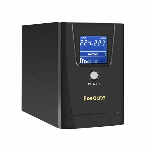 ИБП ExeGate SpecialPro Smart LLB-500. LCD. AVR.2SH. USB <500VA/300W, LCD, AVR, 2*Schuko, USB, Black> EX294614RUS
