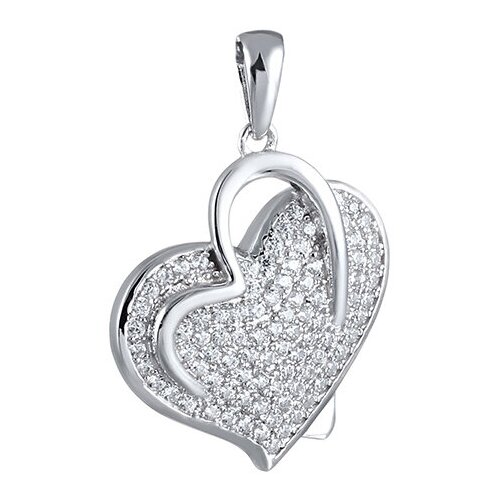 Подвеска ELEMENT47, серебро, 925 проба, фианит