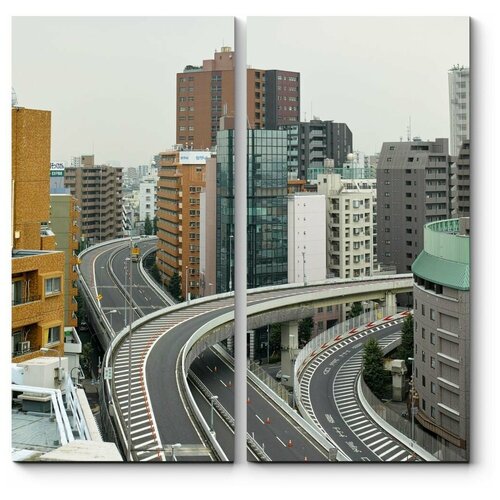 Модульная картина Жилые многоэтажки Токио50x50
