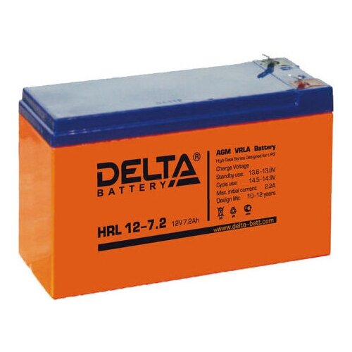 Батарея Delta HRL 12-7.2, 12V 7.2Ah (Battery replacement APC rbc2, rbc5, rbc12, rbc22, rbc32 151мм/94мм/65м)