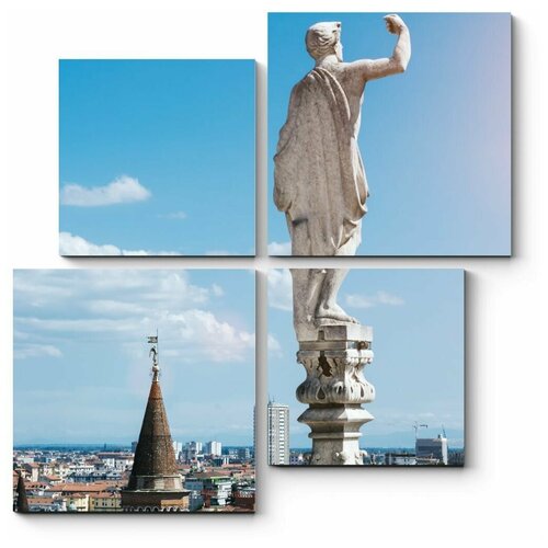 Модульная картина Вид с крыши Миланского собора90x90