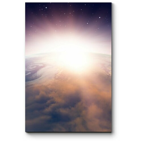 Модульная картина Захватывающий закат над Землей 40x60