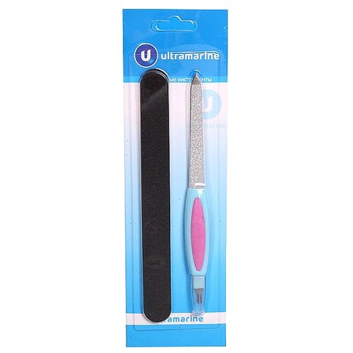 Ultramarine Набор пилок для ногтей Классика 865-388, 2 шт., черный/голубой/розовый