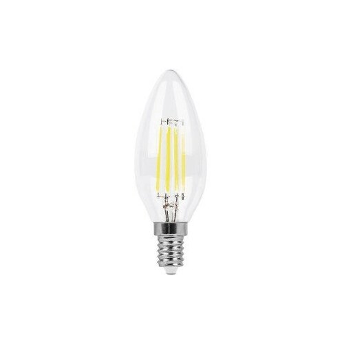 Светодиодная LED лампа Feron филамент свеча C35 E14 11W(950lm) 2700K 2K празрачная 100x35мм LB-713 38006 (упаковка 12 штук)