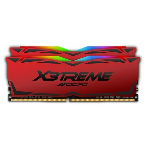 Оперативная память 16Gb DDR4 3600MHz OCPC X3 RGB Red (2x8Gb KIT) (MMX3A2K16GD436C18RE)