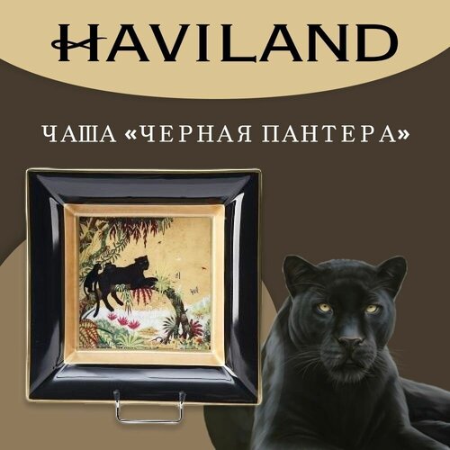 Квадратная тарелка "Черная пантера" Haviland