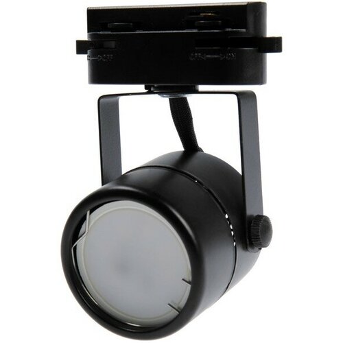 Трековый светильник Luazon Lighting под лампу Gu10, круглый, корпус черный