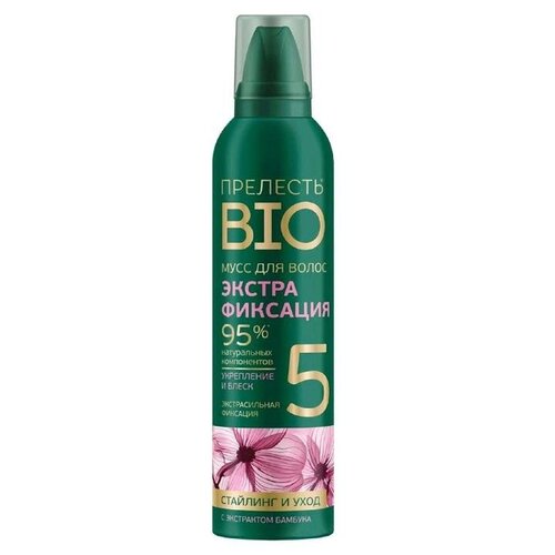 Мусс для волос Прелесть Bio с экстрактом бамбука, экстрафиксация, 160 мл 3807596