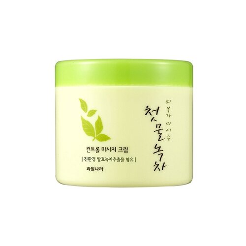Welcos Green Tea Control Massage Cream Массажный крем для лица, 300 мл