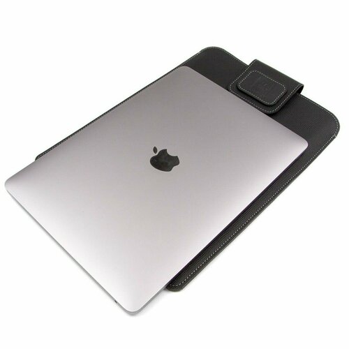Кожаный чехол для Macbook 15 Air (2023), обложка для ноутбука 15 дюймов, J. Audmorr - Weybridge 15 Metal, черный