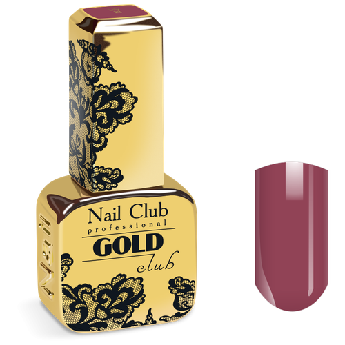Nail Club professional Эмалевый гель-лак для ногтей с липким слоем GOLD CLUB 23 Lily, 13 мл.