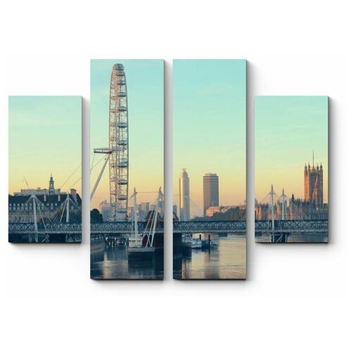 Модульная картина Чудесная панорама Лондона 90x68
