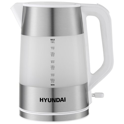 Чайник HYUNDAI HYK-P4025 белый/серебристый