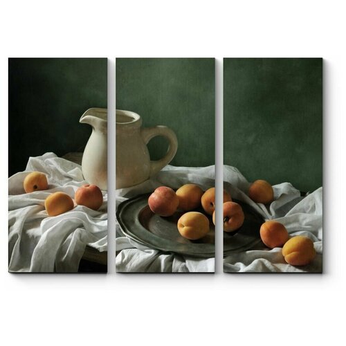 Модульная картина Натюрморт с сочными абрикосами 110x79