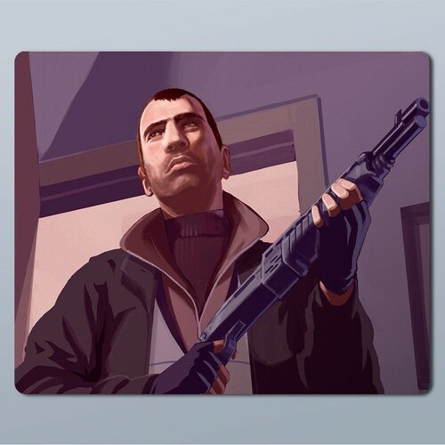 Коврик для мыши с принтом игра grand theft auto IV - 9609