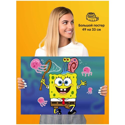 Постер плакат SpongeBob Губка Боб