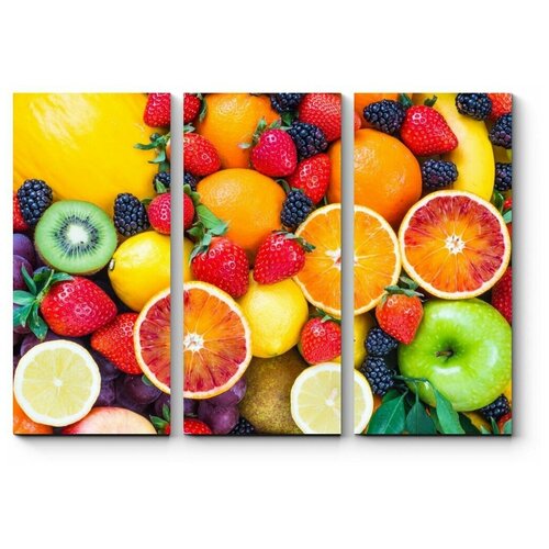 Модульная картина Сочные фрукты70x50