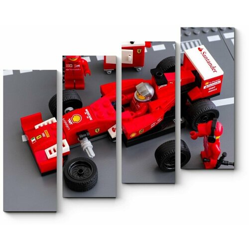 Модульная картина Lego команда Ferrari F14 T гоночный автомобиль80x69