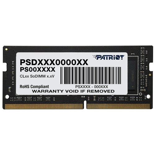 Оперативная память Patriot Memory SL 8 ГБ DDR4 2666 МГц SODIMM CL19 PSD48G266682S
