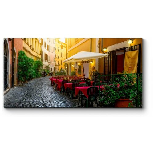 Модульная картина Уютное уличное кафе, Рим 110x55