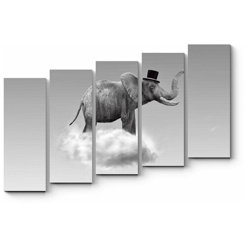 Модульная картина Летающий слон 140x98