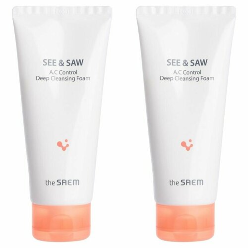THE SAEM Пенка для лица контроль чистоты и жирности SEE & SAW A.C Control Deep Cleansing Foam, 120 мл, 2 шт