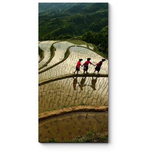 Модульная картина Рисовая терраса в Гуйлинь, Китай100x200