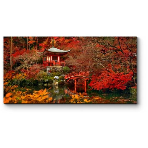 Модульная картина Красная осень в Киото 50x25