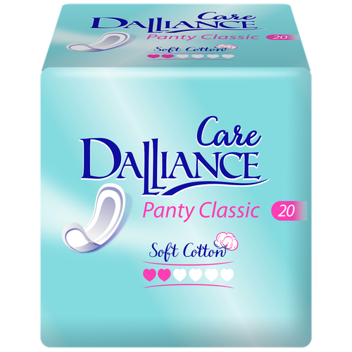 Dalliance прокладки ежедневные Care Panty Classic, 2 капли, 20 шт., белый