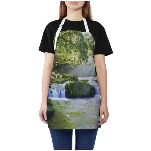 Фартук женский JoyArty для готовки "Волшебство водопада", универсальный размер
