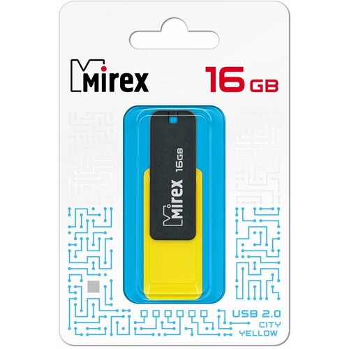 Флешка USB Flash Drive MIREX CITY YELLOW 16GB