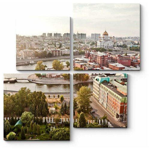 Модульная картина Панорама Москвы90x90