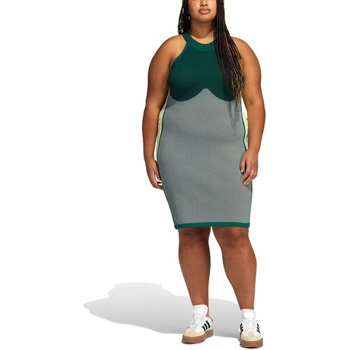Платье adidas, размер 2X NUM, зеленый